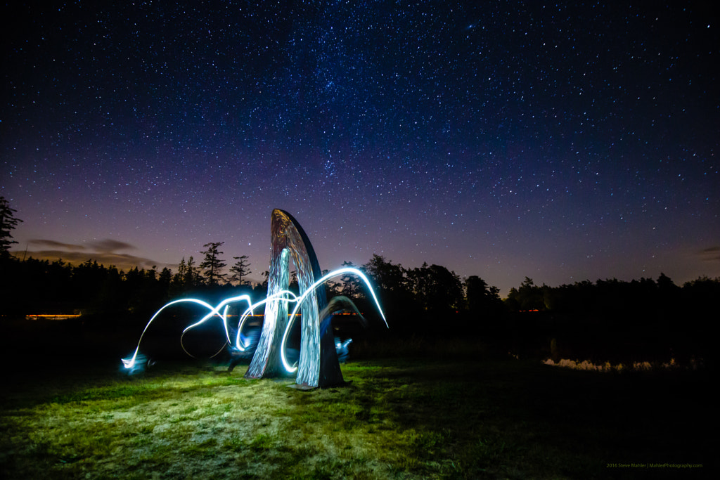 Roche Harbor Sculpture Park at Night by Steve Mahler - Mahler ...