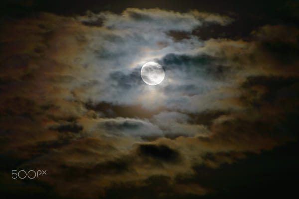 Full Moon Rising by Ms Penny Russell / 500px