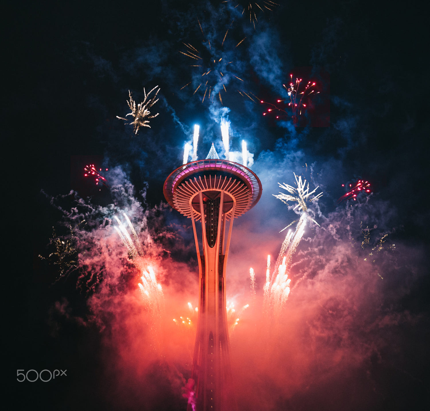 Space Needle Fireworks by Nitish Kumar Meena / 500px