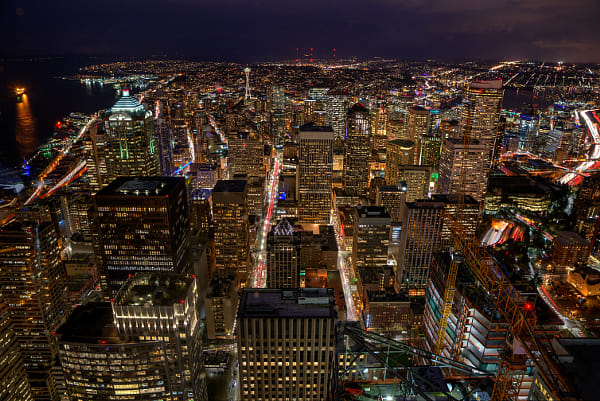 Seattle Skyline At Night by Raghav Gupta | 500px