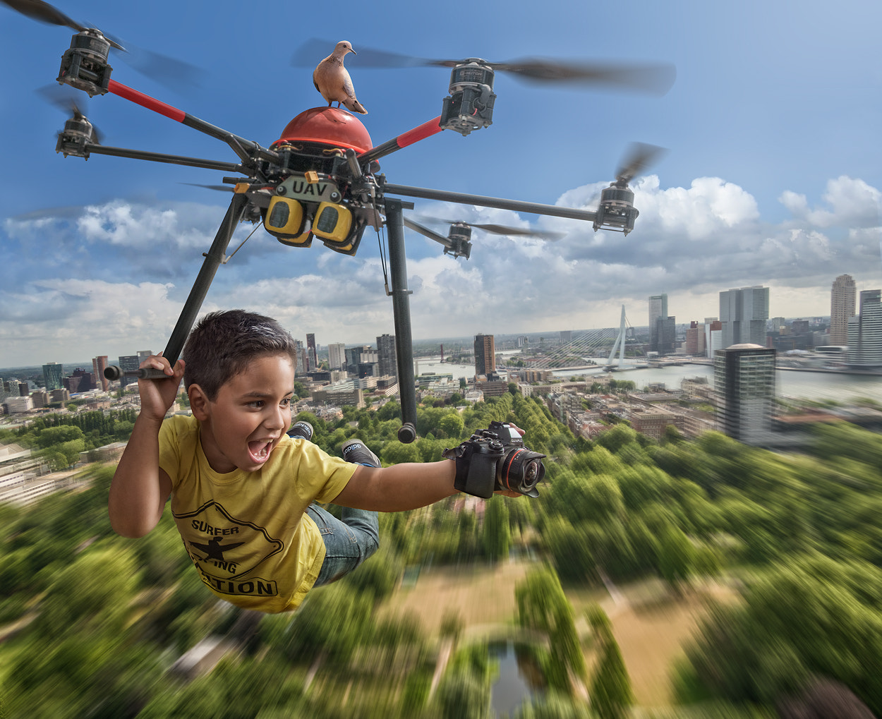 Young Boy Flying with a Drone | creative photo by Adrian Sommeling | 500px