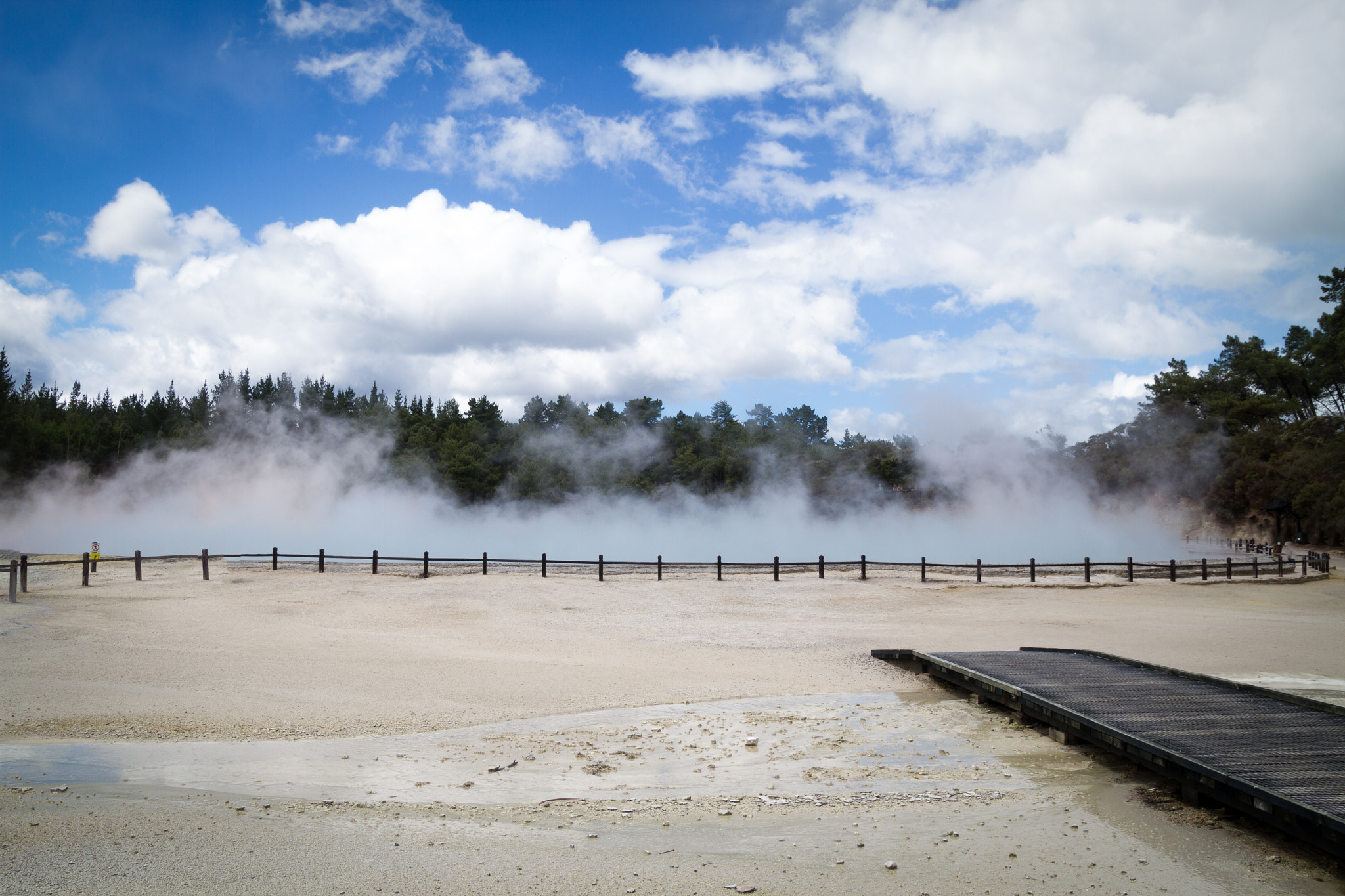 Geothermal Landscape with Steaming Lake | nature photo by WILDERMUTH ...
