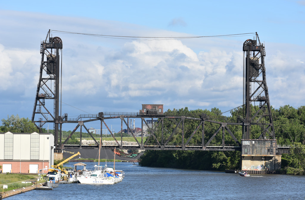 Train draw bridge over the Black River, Lorain Ohio by Brian Foster / 500px