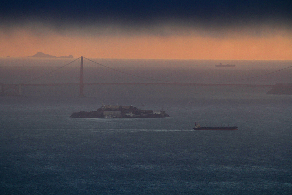 Alcatraz, Golden Gate and the Farallones by Mike McKillip / 500px
