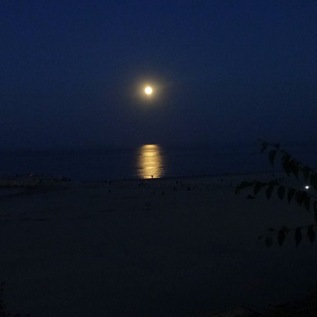 The moon is mirrored in the Black Sea #summer2017 #moon #sea #holidays ...