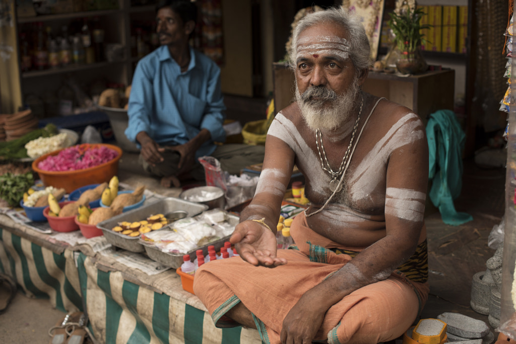 Indian monk on the streets of Chennai, India. by Alex Swami / 500px