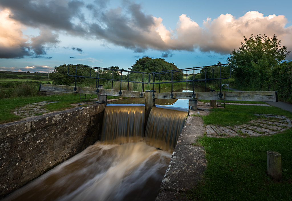 Canal lock water cascade by Andrew Axford / 500px