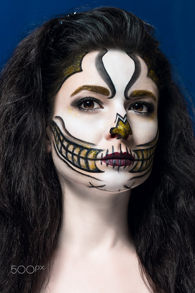 Intricate Skull Face Paint Design | people photo by Nadiia Volkova | 500px
