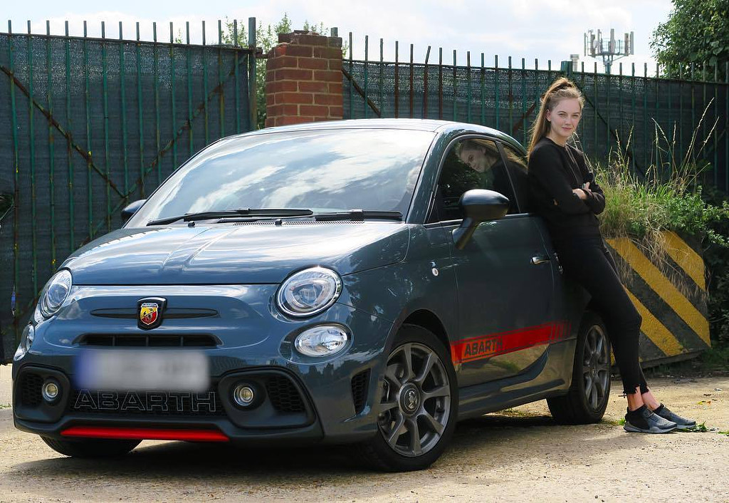 Upgraded Whip #Abarth595 - Satin Black wraps on wing mirrors and badges ...