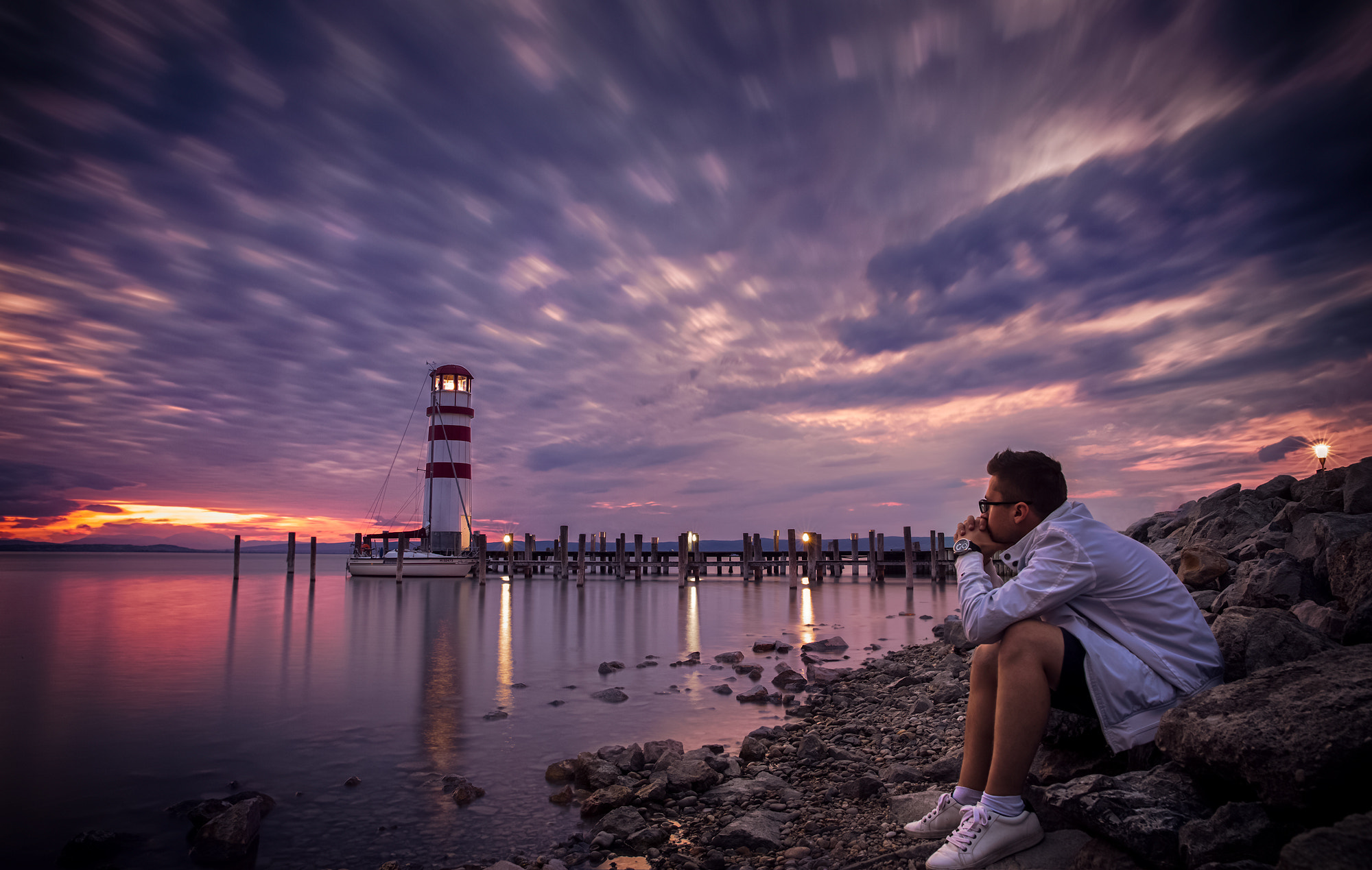 Contemplation at Sunset Lighthouse | landscape photo by Back Focus | 500px