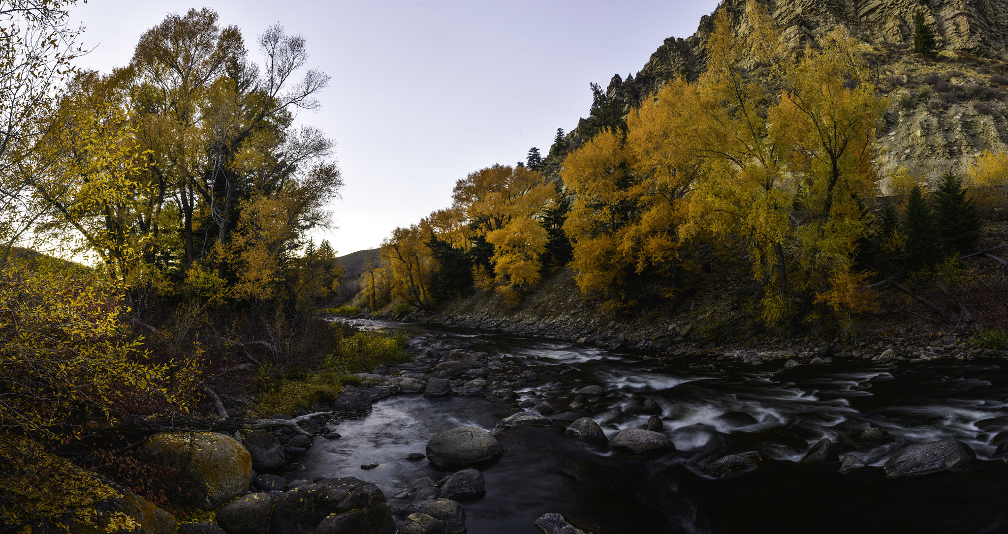 Autumn River Flowing Through Golden Forest | landscape photo by Rory ...