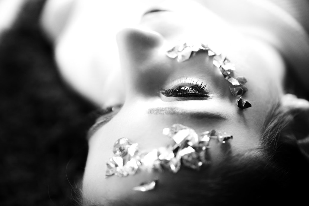 Liz model face blackandwhite by Elmar Woelm / 500px