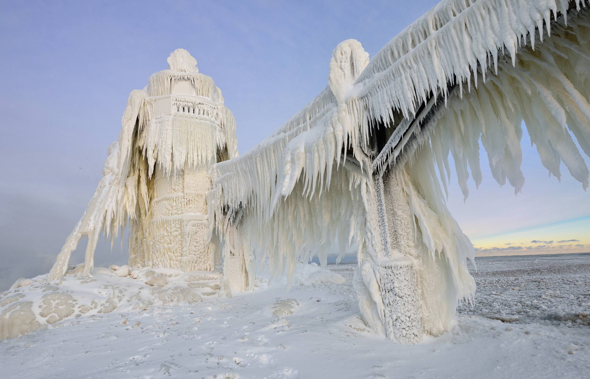 "Gnarly Ice" St. Joseph Lighthouse |St. Joseph, Michigan by John ...