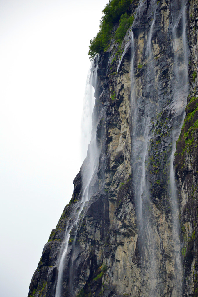 Powerful Waterfall Cascading Down Cliff | landscape photo by Elin Lind ...