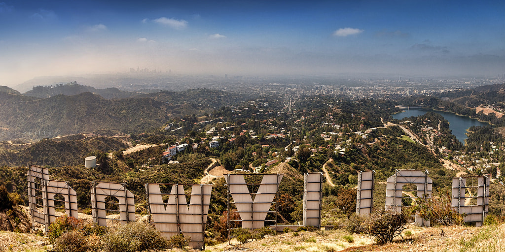 Hollywood Sign Skyline - Reverse Landscape View by Paul Reiffer / 500px