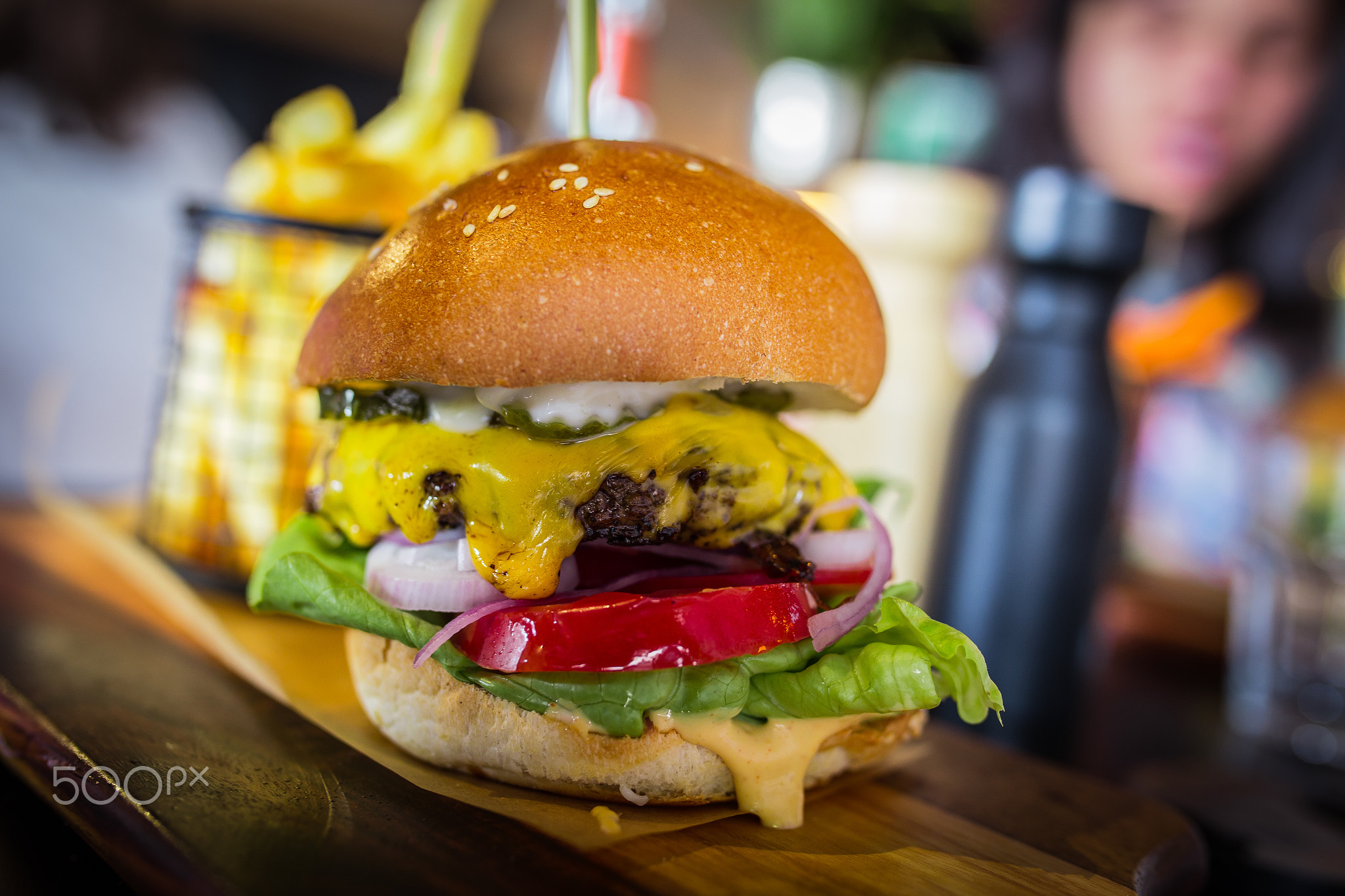 Gourmet Cheeseburger with Golden Fries | still life photo by Taher Sarkar | 500px
