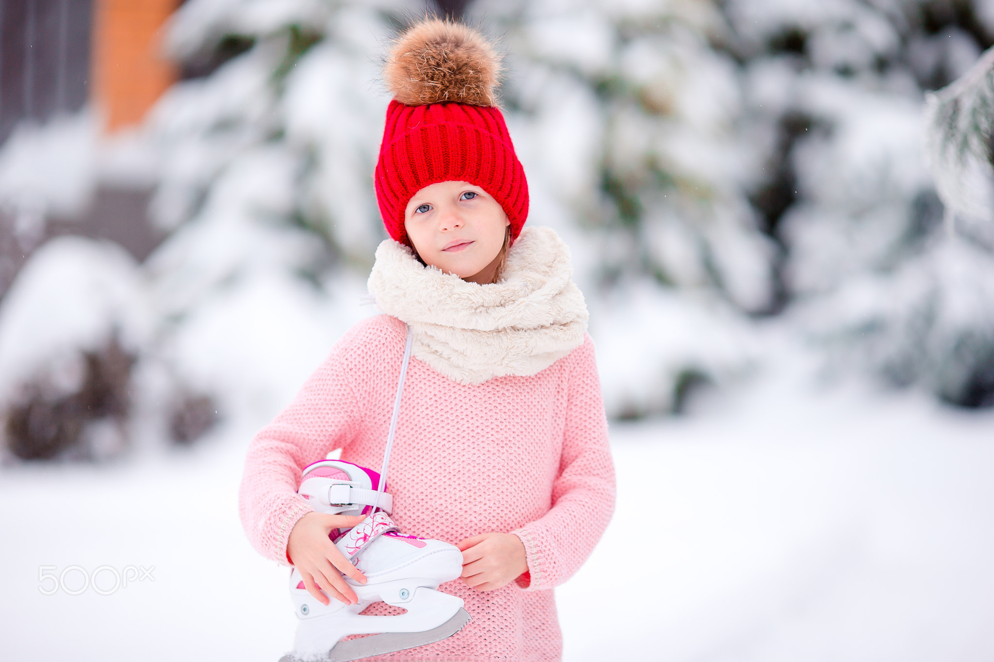 Cute little kid girl is going skate outdoors. by Dmitrii Travnikov | 500px