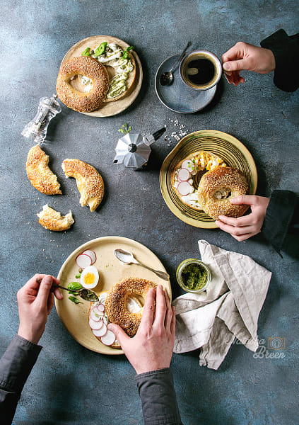 Bagels with cream cheese by Natasha Breen | 500px