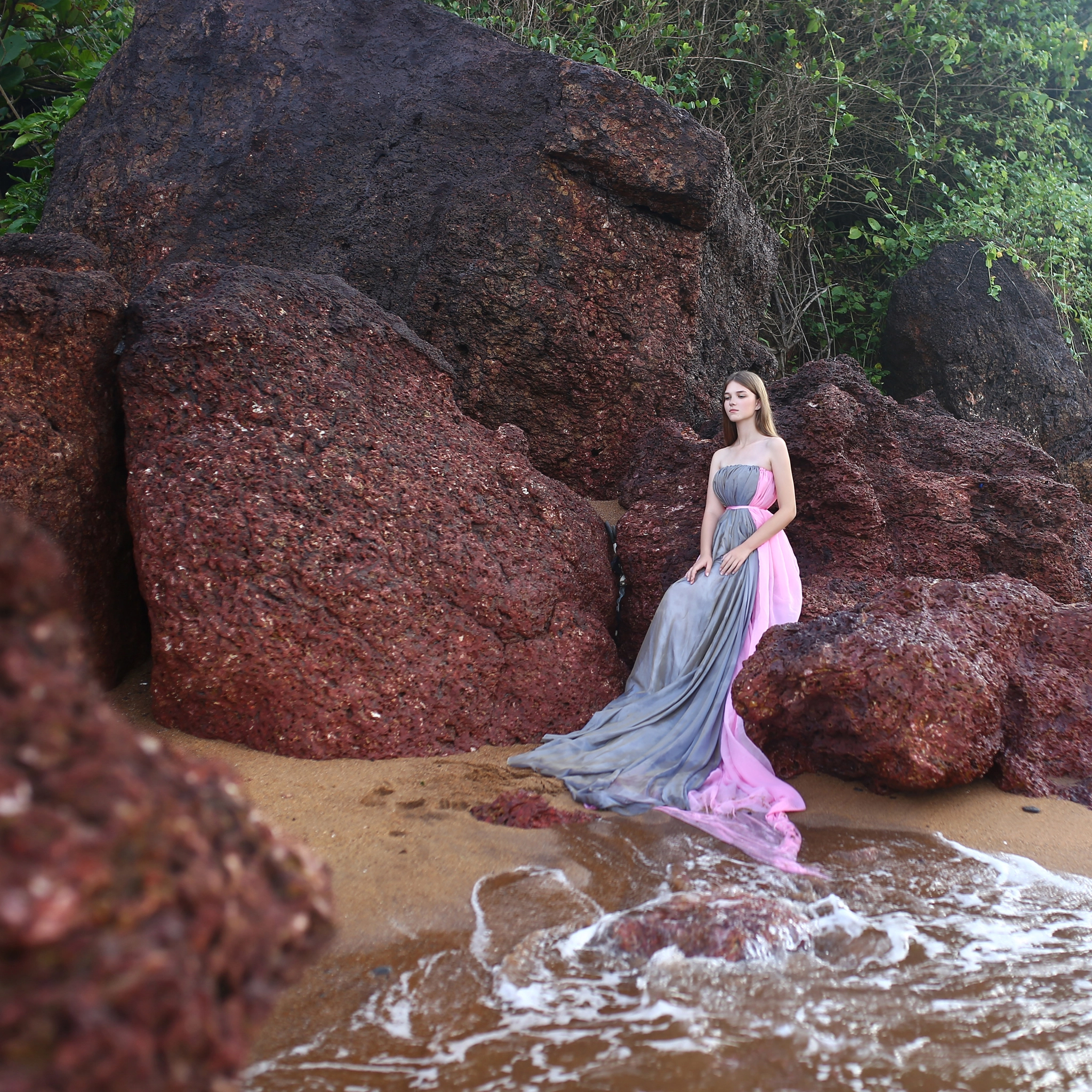 Ethereal Figure on Rocky Shore | people photo by Irina Golubyatnikova ...