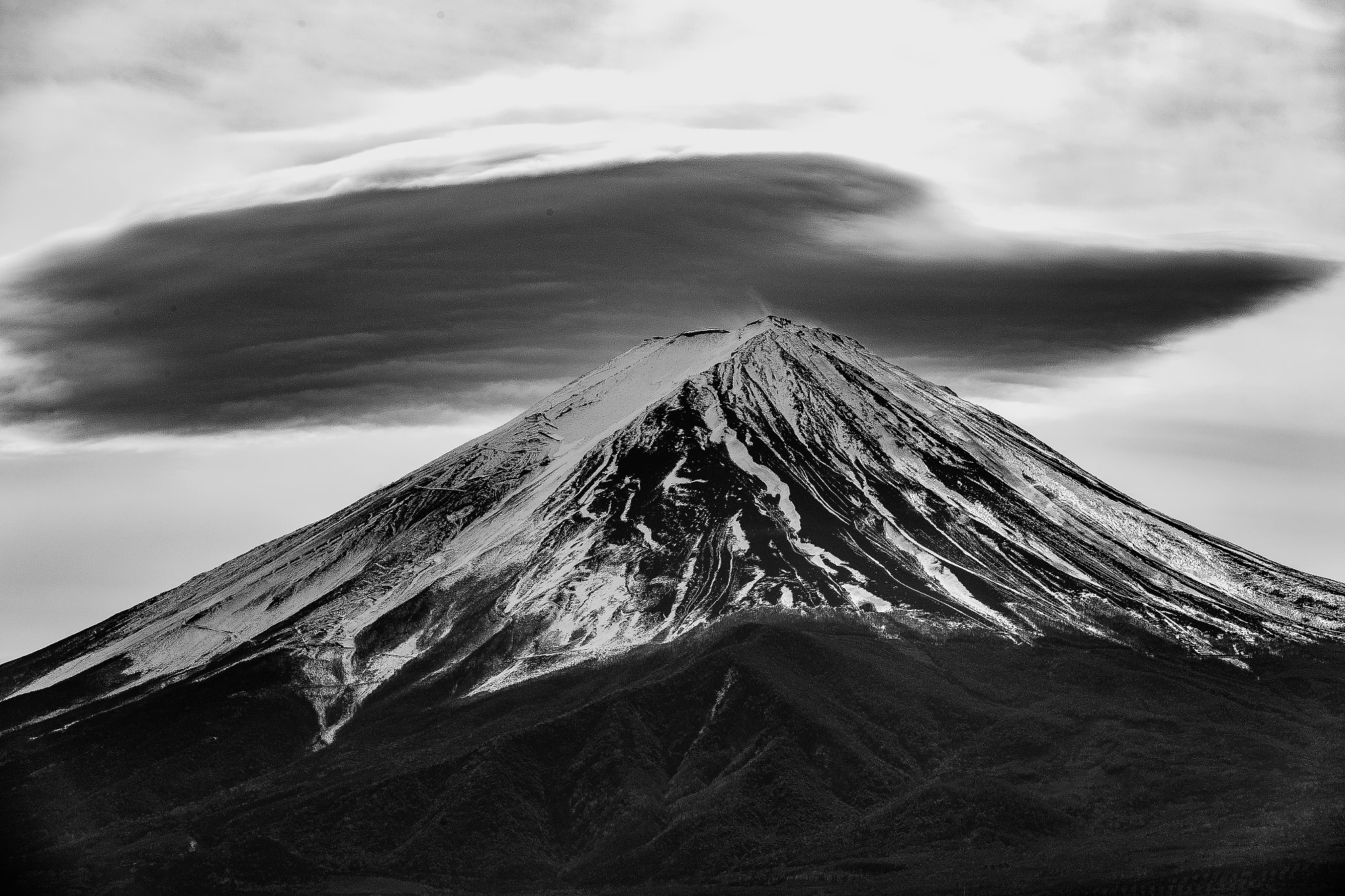 Mt Fuji of January BW by jun-ichiro taguchi / 500px