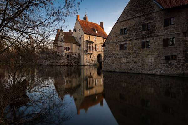 Historic Moated Castle Reflected in Calm Water | city photo by Michael ...