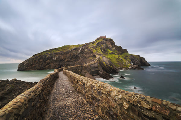 Ancient Stone Path Leading to a Historic Island Church | landscape ...