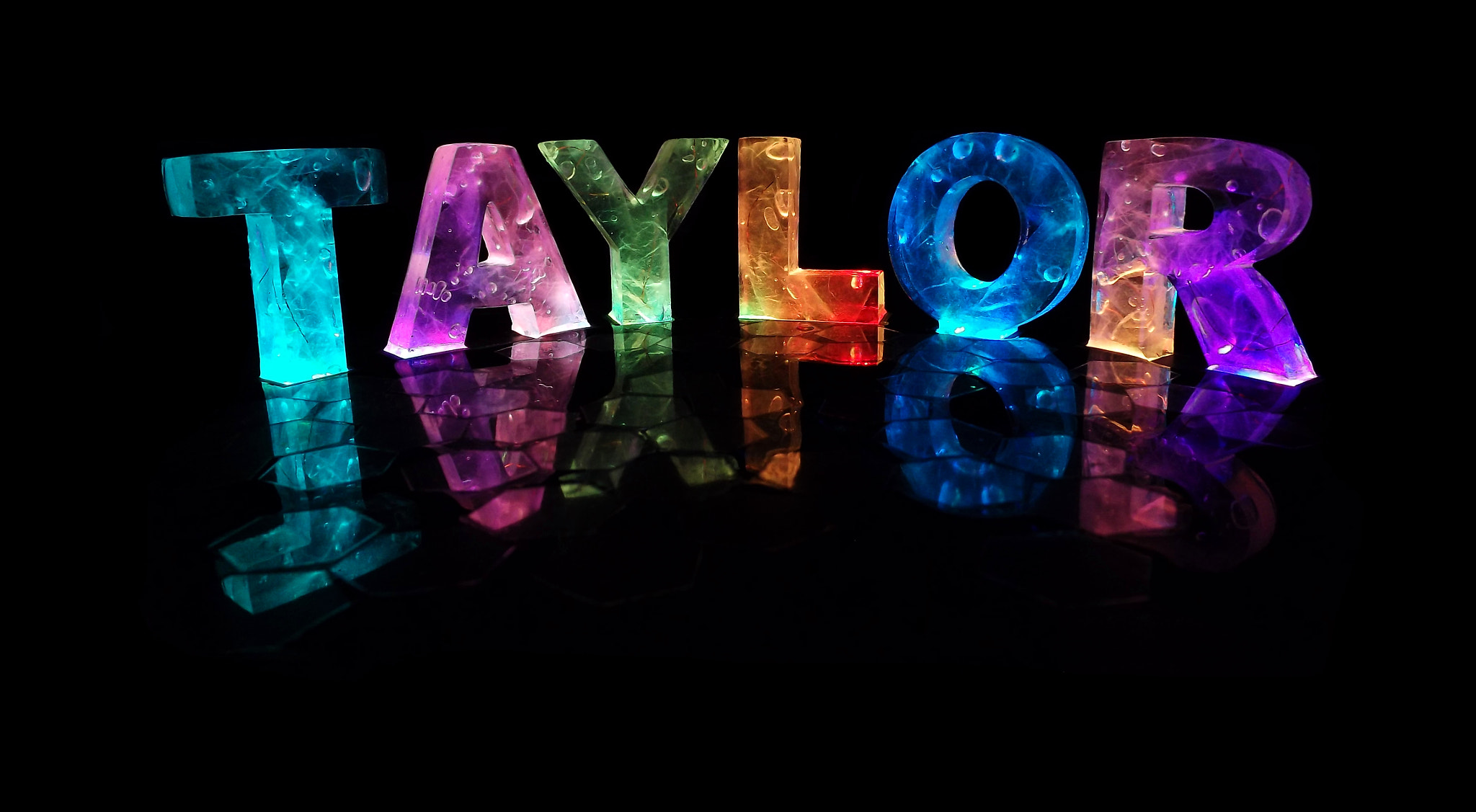 The Name Taylor in 3D Lights by Jill Bonner / 500px