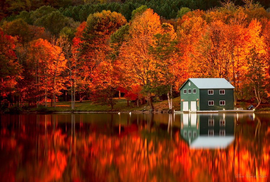 Boathouse at night by Dave Van de Laar / 500px
