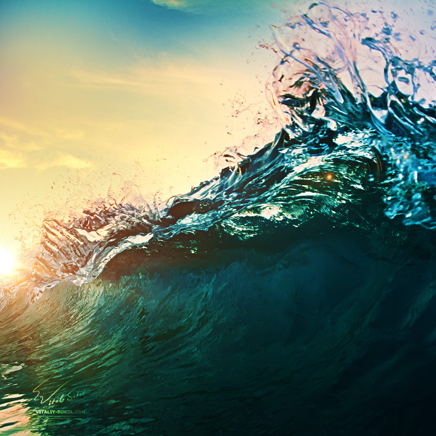 sunset on the beach with screw ocean wave by Vitaliy Sokol / 500px