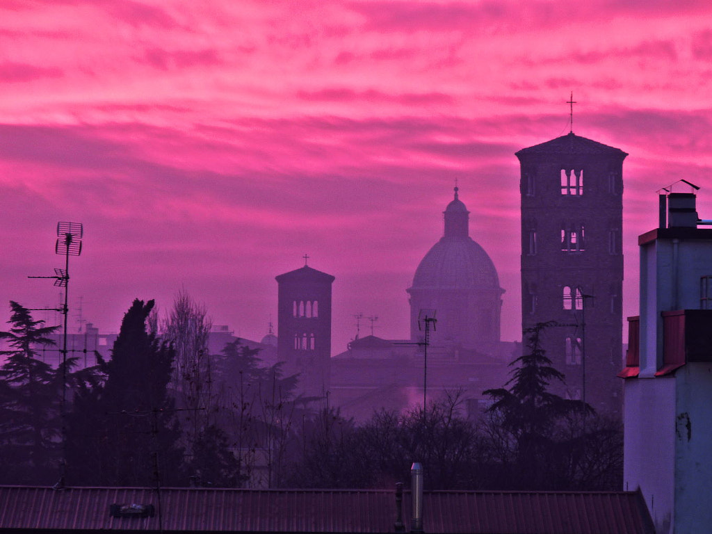 Looking out of my window: purple sunset by Paolo Savigni / 500px