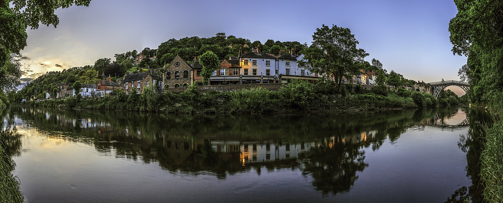 Sunset At Iron Bridge Panoramic by Mark Walden / 500px