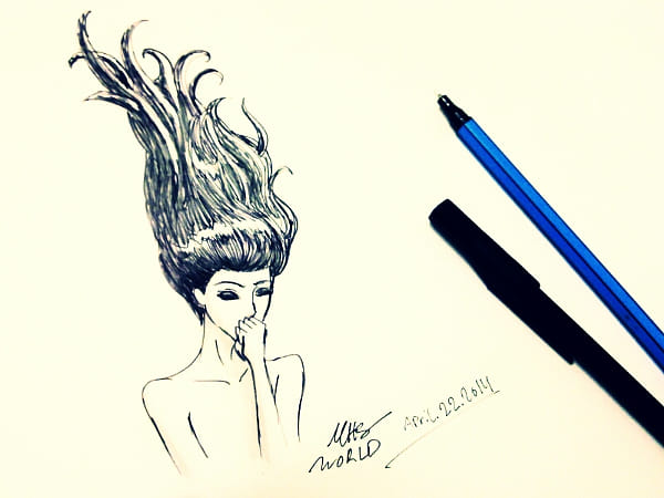 Anime Sketching Woman Inspiration by Mhs World | 500px