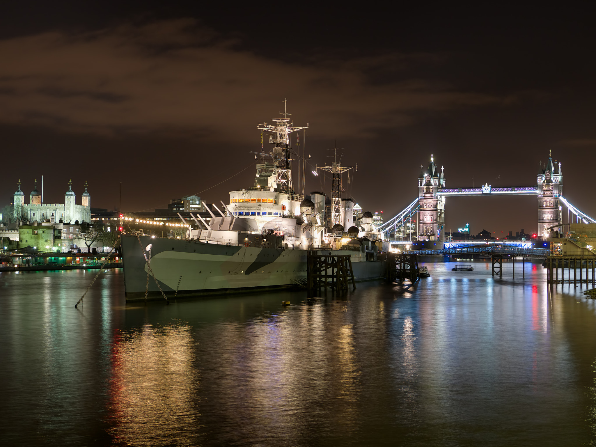 HMS Belfast and Tower Bridge by Mark Graham / 500px