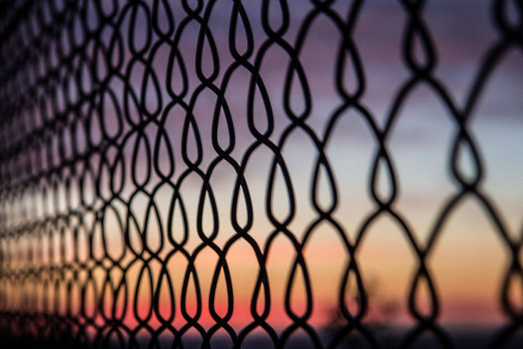 Abstract Sunset through a Fence by Pixie Copley / 500px
