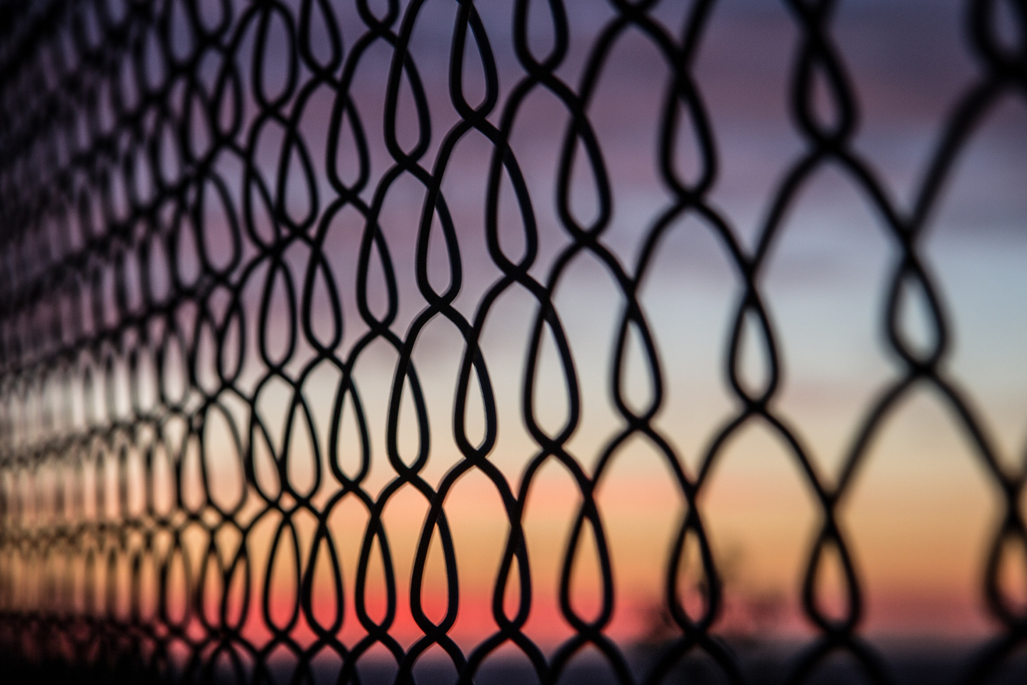 Abstract Sunset through a Fence by Pixie Copley / 500px
