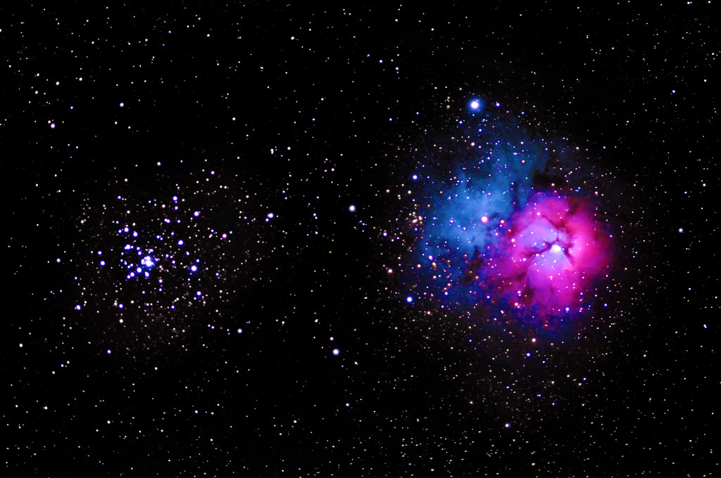 M21 Open Cluster & M20 Trifid Nebula by Rayhan Cygnus / 500px