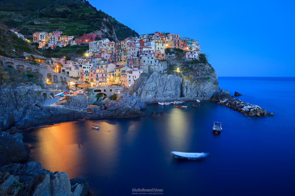 Manarola | Blue Hour by Giulio Rosso Chioso / 500px