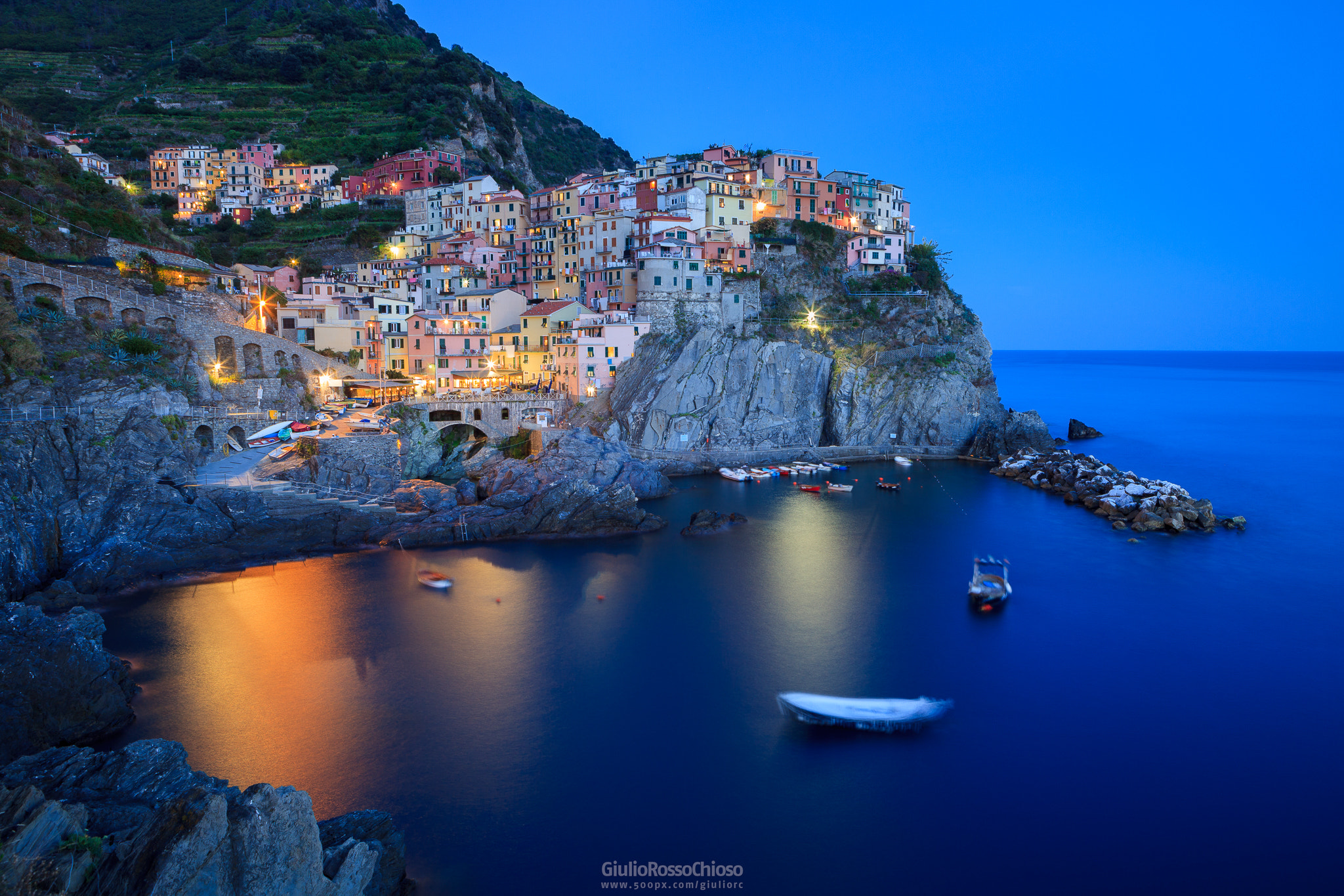 Manarola | Blue Hour by Giulio Rosso Chioso / 500px