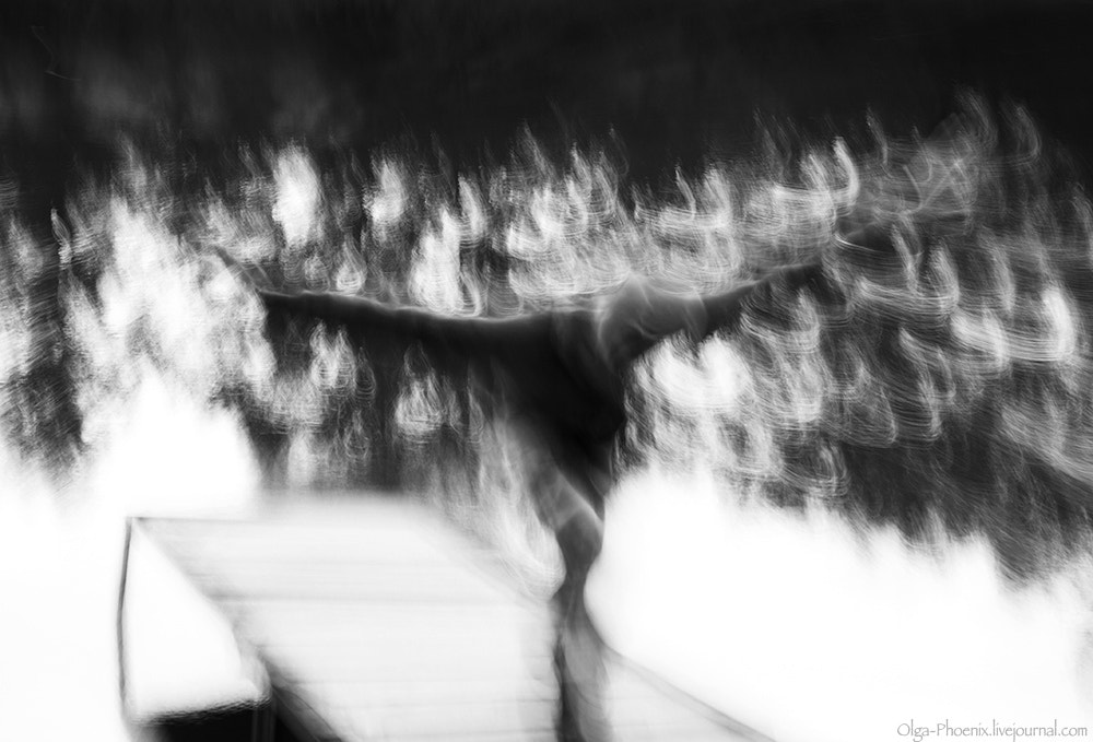 Photo art, de-focused silhouette of a man in black and white by Olga ...