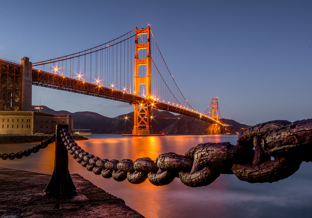 Golden Gate In Chains by Robert Schmalle / 500px