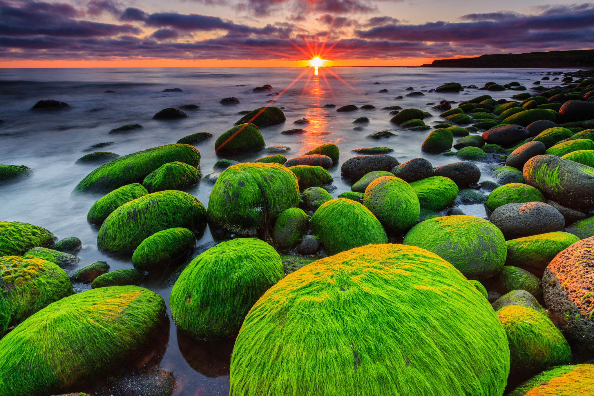 ICELAND Green rocks #2 at Hvaleyri beach Hafnarfjörður by Raimondo ...